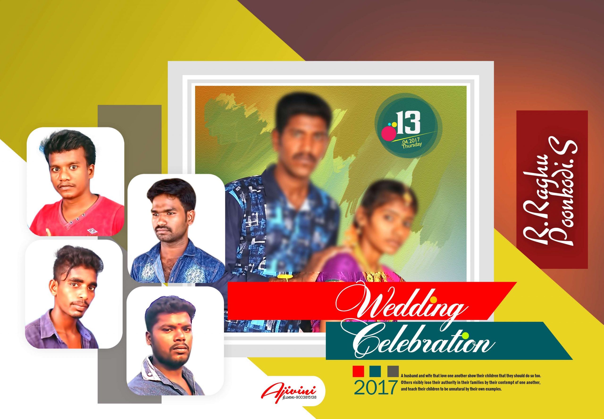 Premium Tamil Wedding Flex Design Psd - Karki Techs
