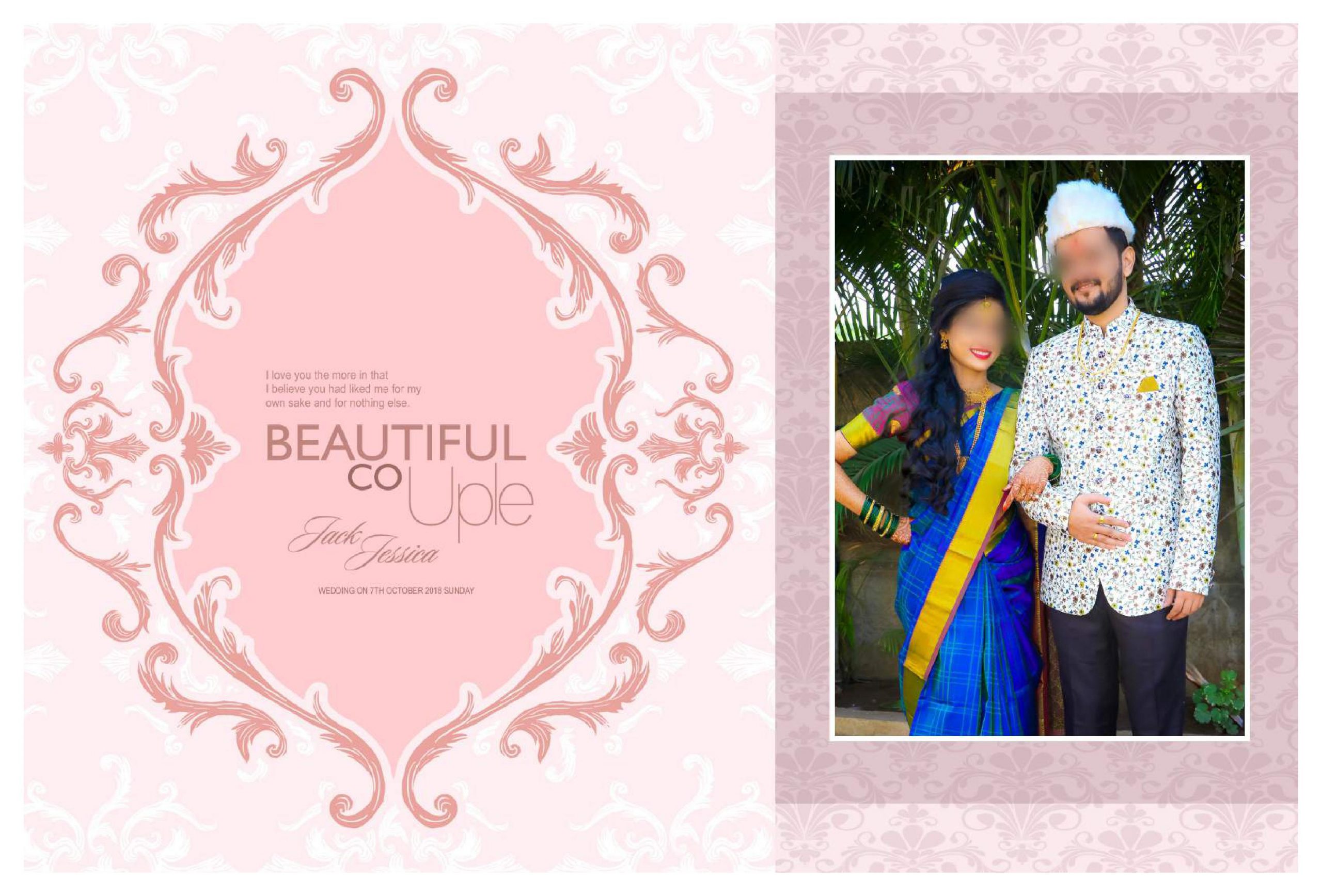 Premium Wedding Album Cover PSD Download 12×36 - Karki Techs
