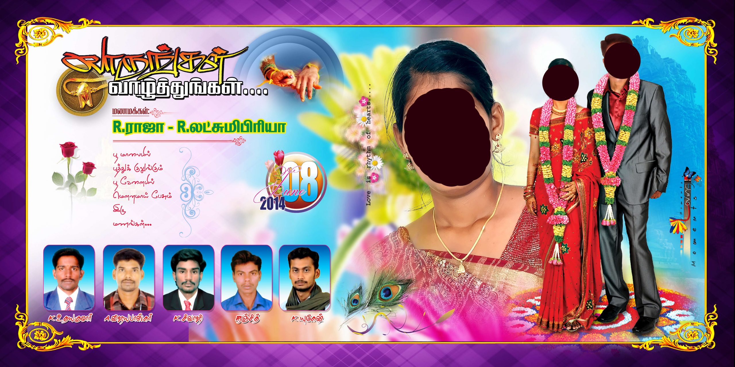 Premium Tamil Wedding Flex Design Psd - Karki Techs