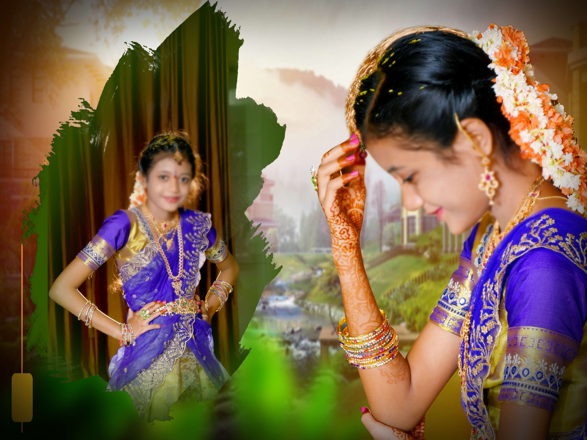 Vol-02-Premium Half Saree Function Album PSD - Karki Techs