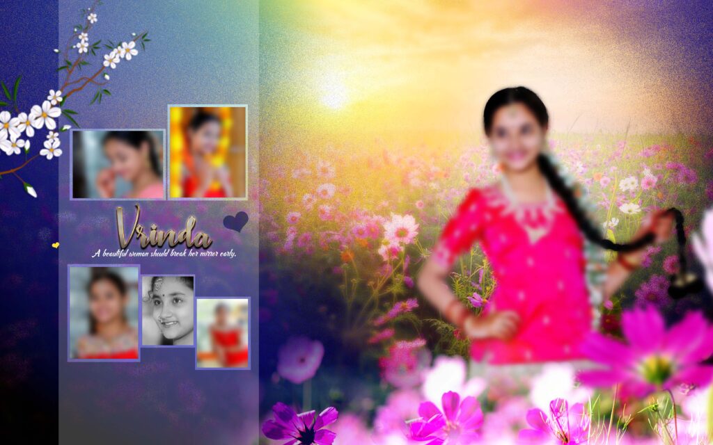 #9-Half Saree Album PSD template - Karki Techs