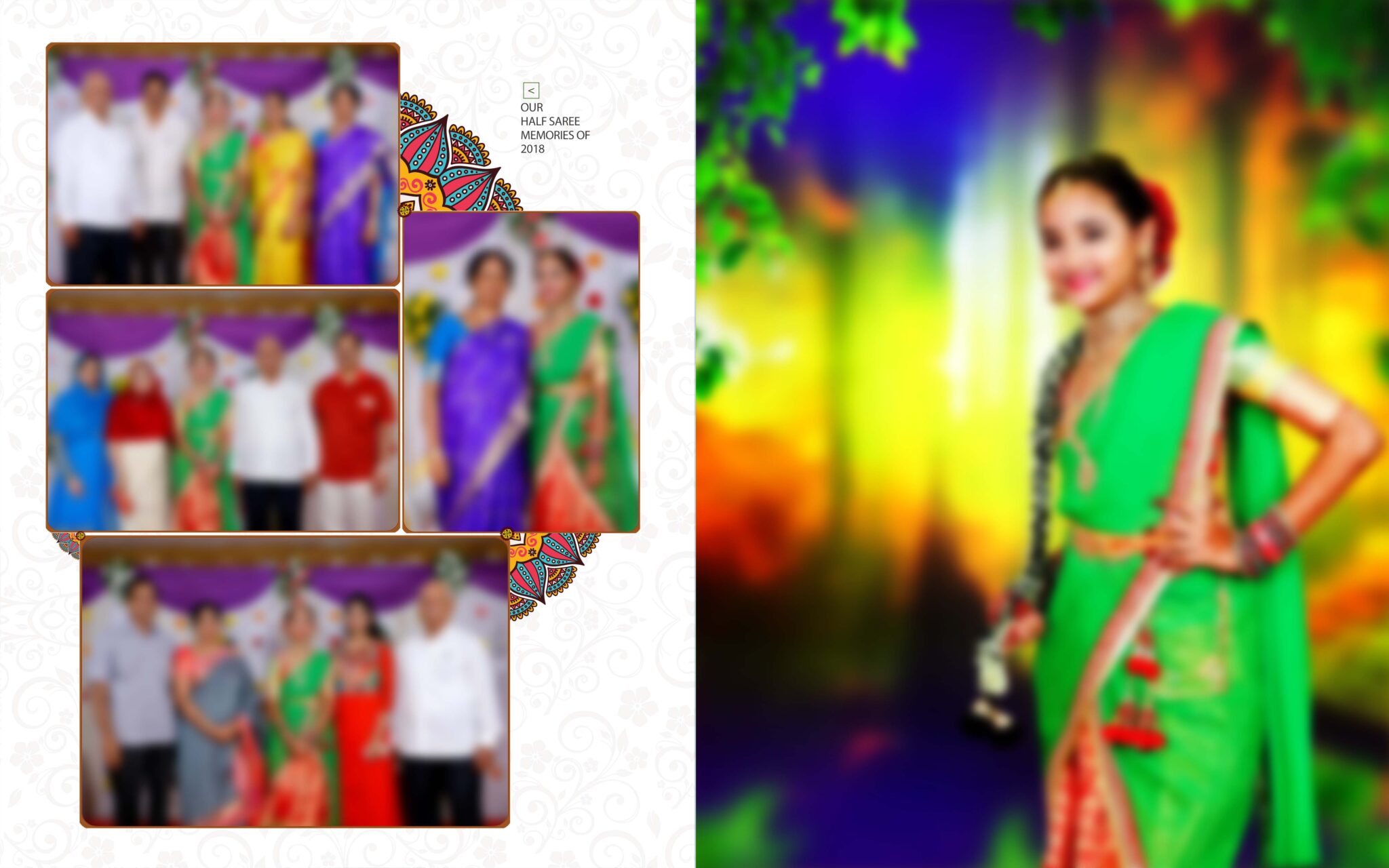 #10-Half Saree Album PSD template - Karki Techs