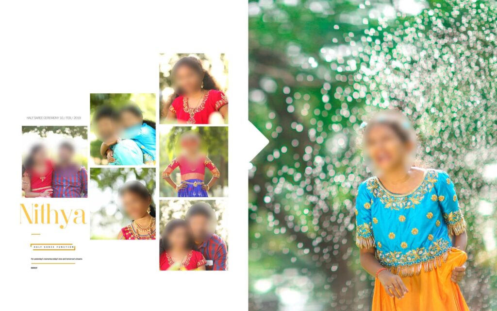 #21 -Half Saree Album PSD template - Karki Techs