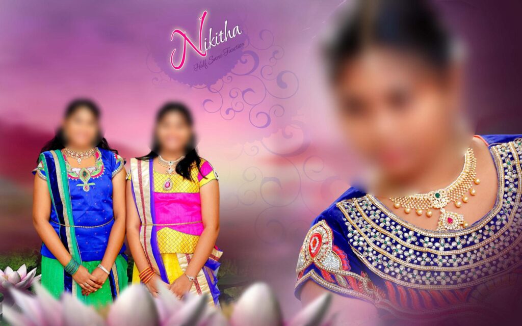 #25 -Half Saree Album PSD template - Karki Techs