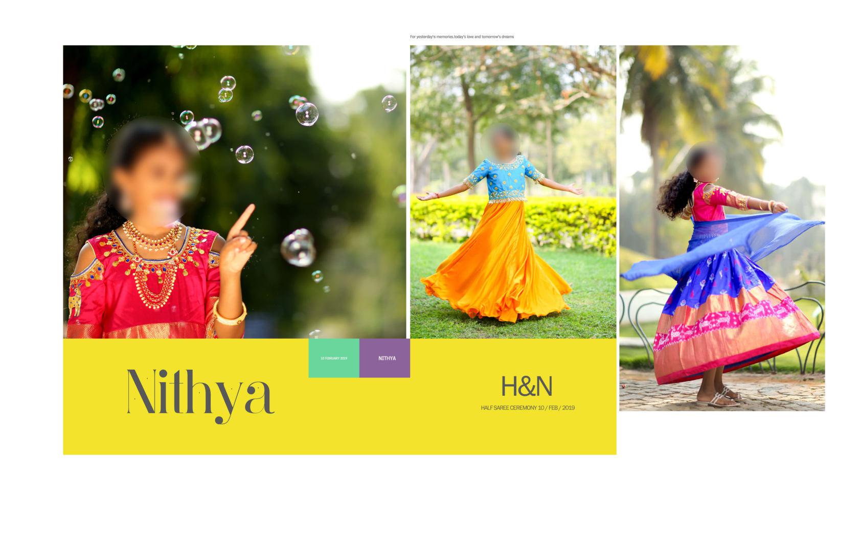 #20 -Half Saree Album PSD template - Karki Techs