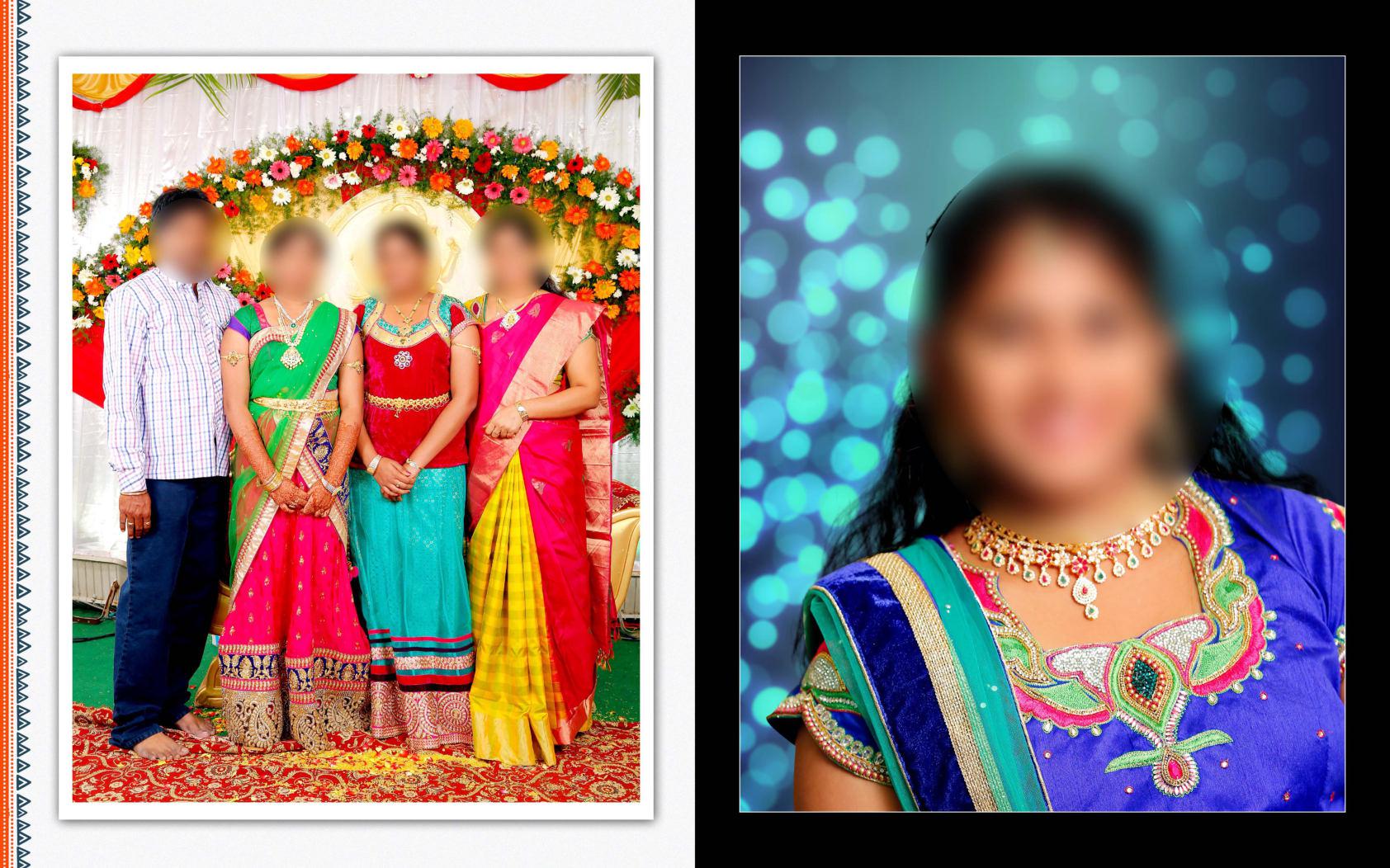 #24 -Half Saree Album PSD template - Karki Techs