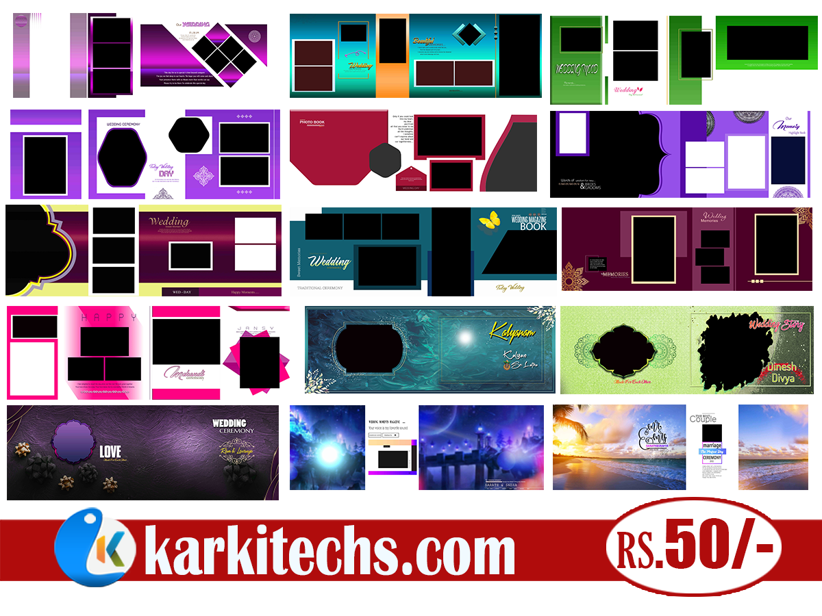 #5 – LATEST PREMIUM WEDDING ALBUM SHEETS - Karki Techs
