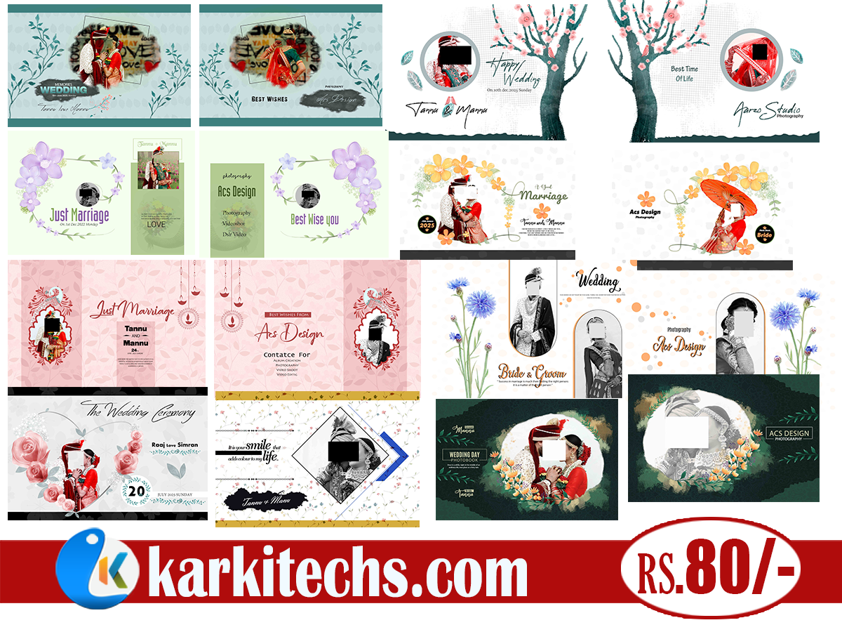 SEN - DESIGN PSD – 12X36 WEDDING ALBUM COVER PSD – #12 - Karki Techs