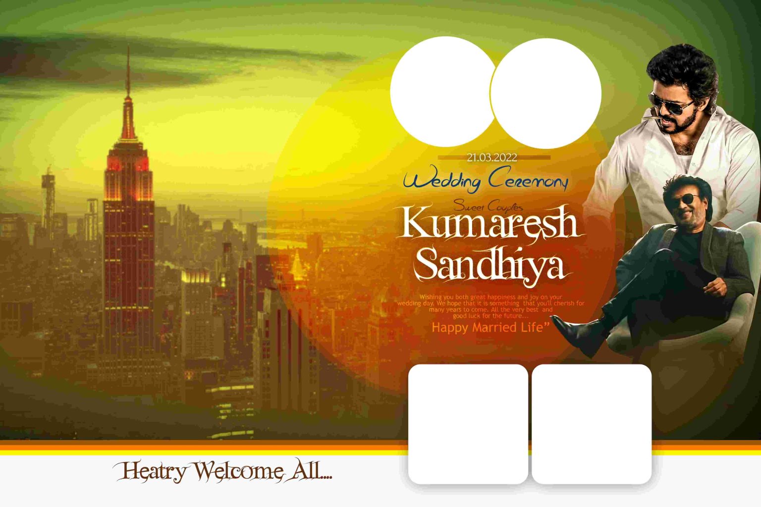 Creative Tamil Wedding Flex PSD Pack - Karki Techs