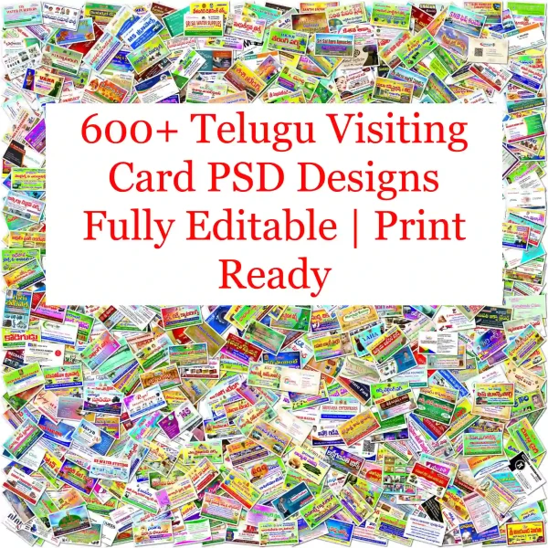 600+ Telugu Visiting Card PSD Designs – Fully Editable