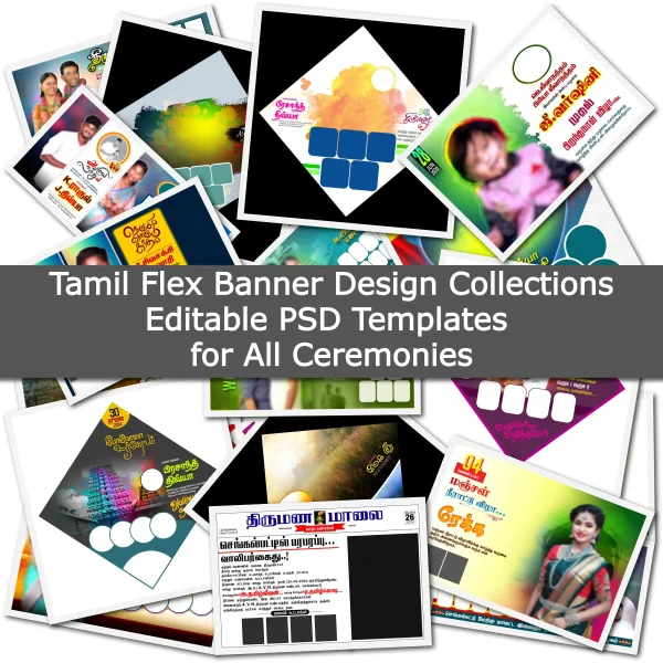 Tamil Flex Banner Design Collections – Editable PSD Templates