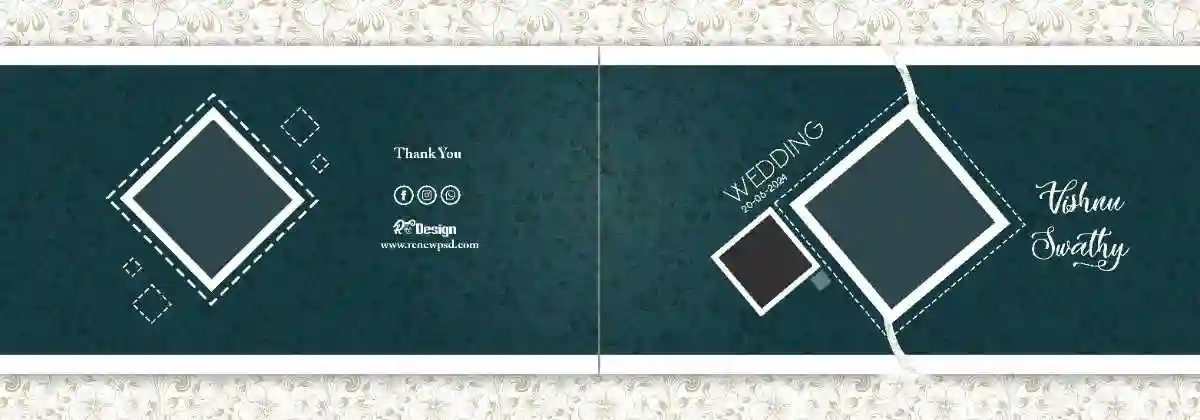 Wedding Album Cover Designs PSD Collection – 14x40 Size