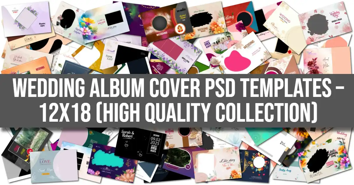 Wedding Album Cover PSD Templates – 12x18