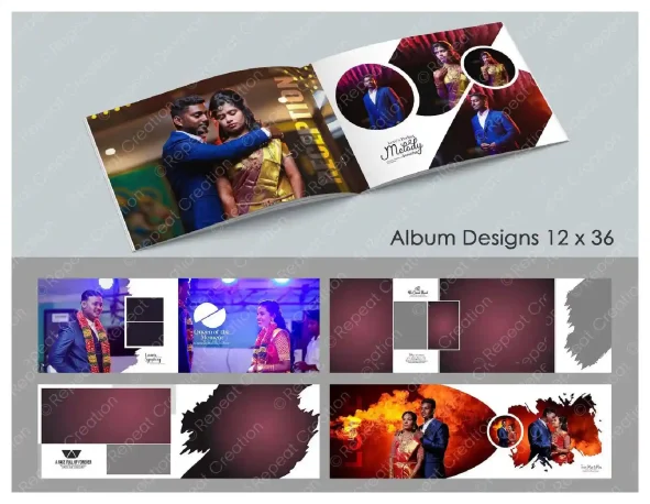 Mega Wedding Album Design PSD Collection 1 – 12x36 (Vol 8) - Karki Techs