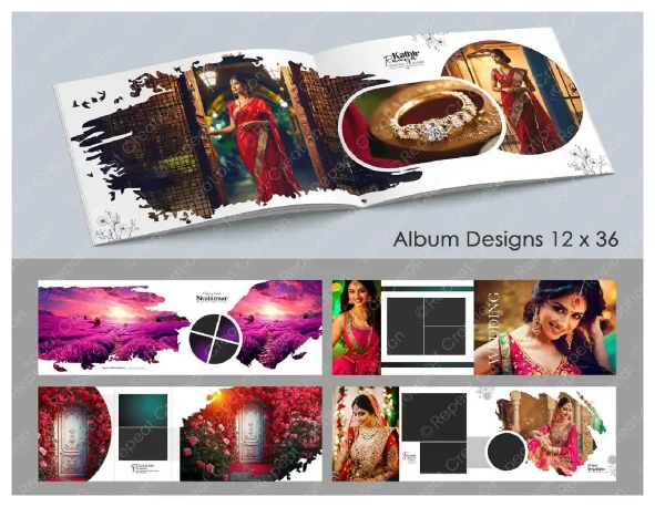 Mega Wedding Album Design PSD Collection 1 – 12x36 (Vol 8) - Karki Techs