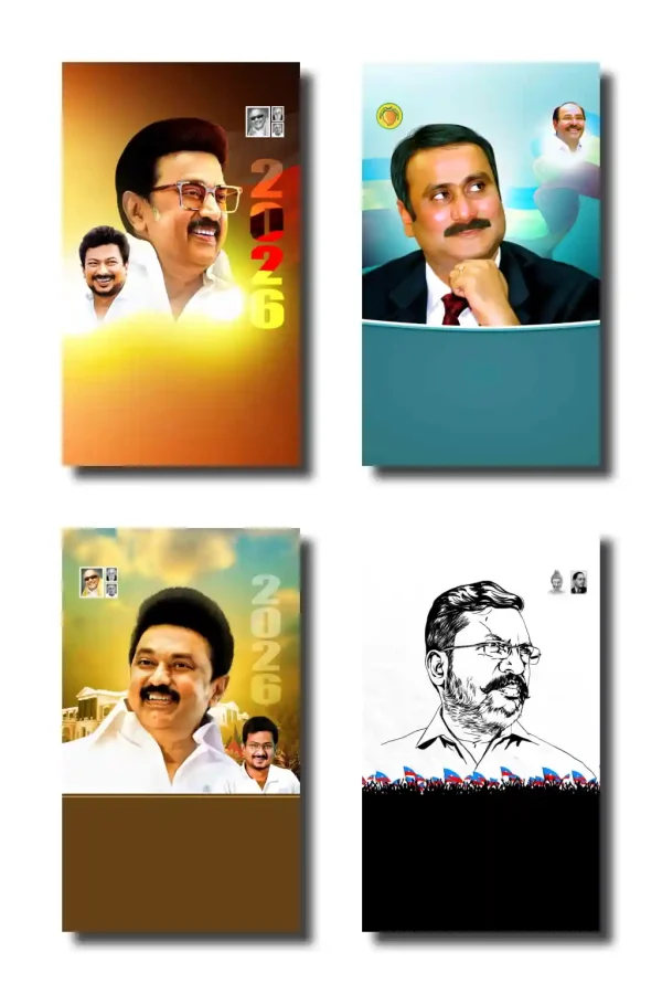 DMK, VCK & PMK Daily Calendar Design PSD Collection - Karki Techs