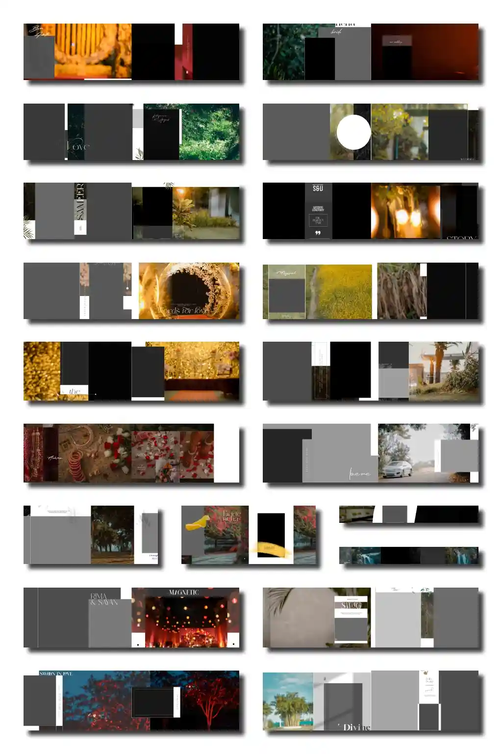 Wedding Album PSD Collection 12×36 Inch – Volume 1